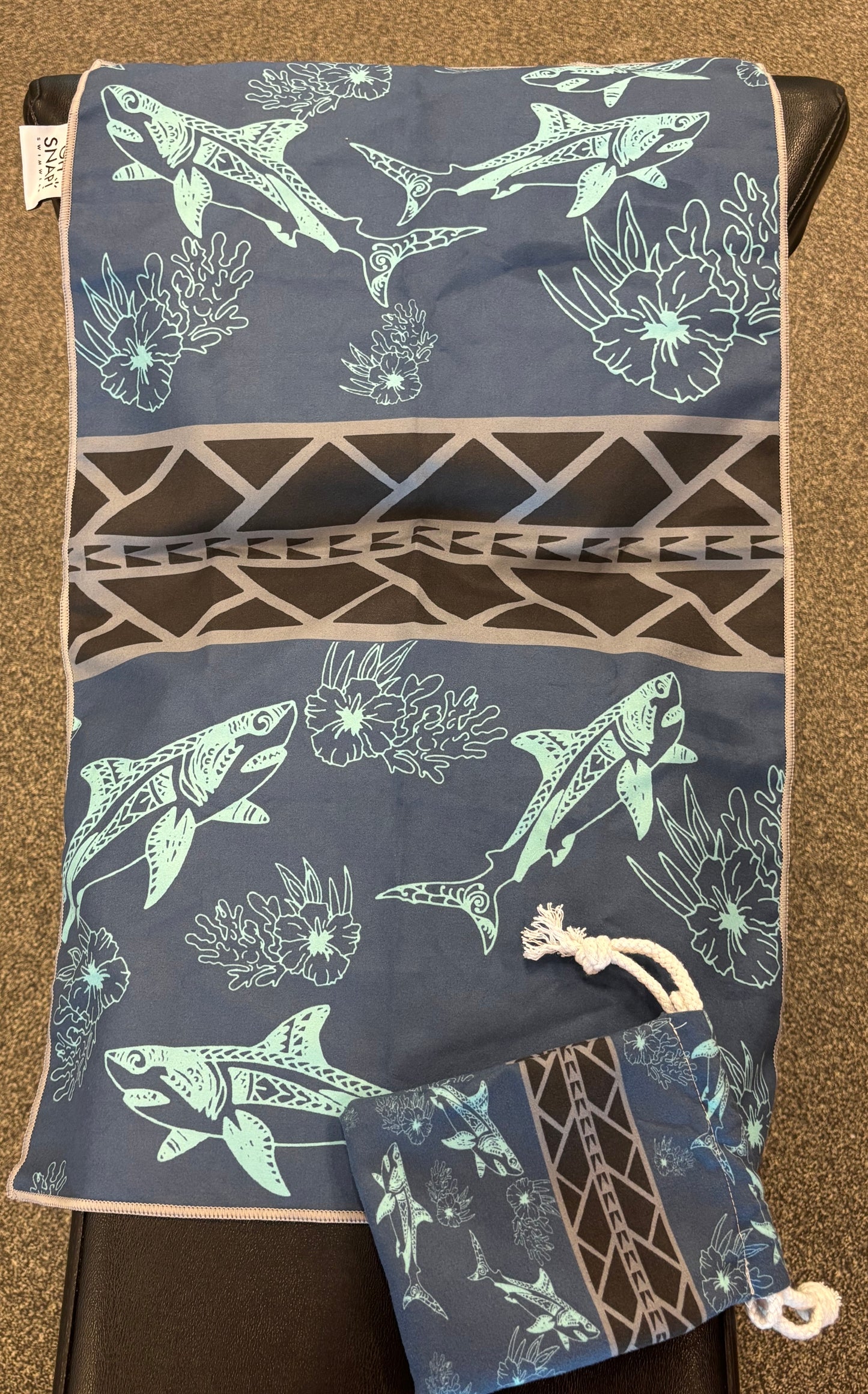 Shark Coast Sand-Free Small Gym Towel – Oh Snap! Swimwear
